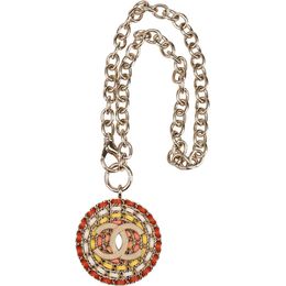 Chanel Halskette - Chanel Multicolor Leather CC Pendant Chain - Gr. unisize - in Mehrfarbig - f&uuml;r Damen