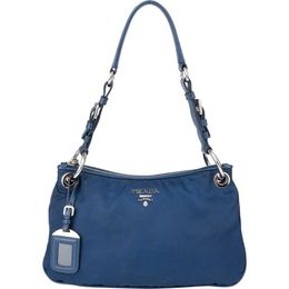 Prada Crossbody Bags - Prada Blue Nylon City Shoulder Bag - Gr. unisize - in Blau - f&uuml;r Damen
