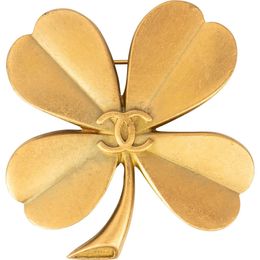 Chanel Halskette - Chanel Golden CC Cloverleaf Brooch - Gr. unisize - in Mehrfarbig - f&uuml;r Damen