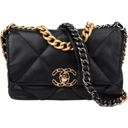 Chanel Crossbody Bags - Chanel 19 Quilted Lambskin Single Flap Crossbody B - Gr. unisize - in Schwarz - f&uuml;r Damen