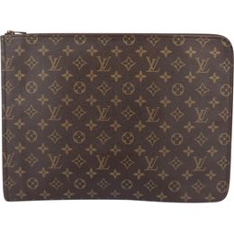 Louis Vuitton Crossbody Bags - Louis Vuitton Canvas Monogram Laptop Clutch - Gr. unisize - in Braun - für Damen