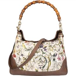 Gucci Crossbody Bags - Gucci Special Floral Bamboo Handbag - Gr. unisize - in Bunt - f&uuml;r Damen