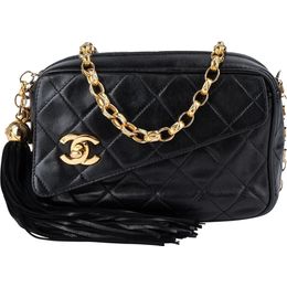 Chanel Crossbody Bags - Chanel Quilted Lambskin 24K Gold Camera Crossbody - Gr. unisize - in Schwarz - f&uuml;r Damen