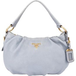 Prada Crossbody Bags - Prada Cervo Lux Leather Chain Handbag - Gr. unisize - in Blau - f&uuml;r Damen