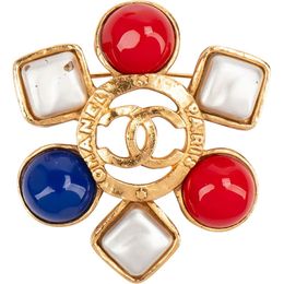 Chanel Halskette - Chanel Golden France Brooch - Gr. unisize - in Mehrfarbig - f&uuml;r Damen