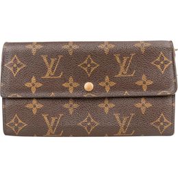 Louis Vuitton Portemonnaie - Louis Vuitton Canvas Monogram Sarah Wallet - Gr. unisize - in Braun - f&uuml;r Damen
