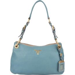 Prada Crossbody Bags - Prada Blue Leather Cleo Shoulder Bag - Gr. unisize - in Blau - f&uuml;r Damen