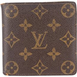 Louis Vuitton Portemonnaie - Louis Vuitton Canvas Monogram Marco Wallet - Gr. unisize - in Braun - f&uuml;r Damen