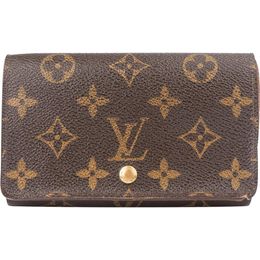 Louis Vuitton Portemonnaie - Louis Vuitton Canvas Monogram Tresor Wallet - Gr. unisize - in Braun - f&uuml;r Damen