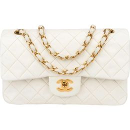 Chanel Crossbody Bags - Chanel Quilted Lambskin 24K Small Double Flap Cros - Gr. unisize - in Wei&szlig; - f&uuml;r Damen