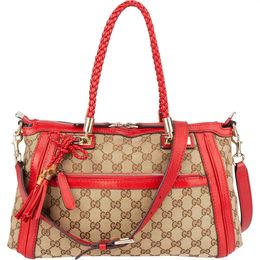Gucci Crossbody Bags - Gucci GG Monogram Bamboo Handbag - Gr. unisize - in Bunt - f&uuml;r Damen