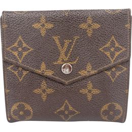 Louis Vuitton Portemonnaie - Louis Vuitton Canvas Monogram Elise Wallet - Gr. unisize - in Braun - f&uuml;r Damen