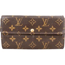 Louis Vuitton Portemonnaie - Louis Vuitton Canvas Monogram Sarah Wallet - Gr. unisize - in Braun - f&uuml;r Damen