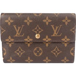Louis Vuitton Portemonnaie - Louis Vuitton Canvas Monogram Tresor Wallet - Gr. unisize - in Braun - f&uuml;r Damen