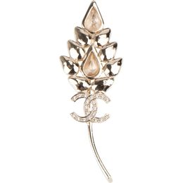 Chanel Halskette - Chanel Crystal Leaf CC Brooch - Gr. unisize - in Mehrfarbig - für Damen