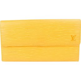 Louis Vuitton Portemonnaie - Louis Vuitton Yellow Epi Leather Sarah Wallet - Gr. unisize - in Gelb - f&uuml;r Damen