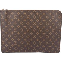 Louis Vuitton Crossbody Bags - Louis Vuitton Canvas Monogram Laptop Clutch - Gr. unisize - in Braun - für Damen