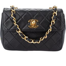 Chanel Crossbody Bags - Chanel Quilted Lambskin 24K Gold Mini Single Flap - Gr. unisize - in Bunt - f&uuml;r Damen