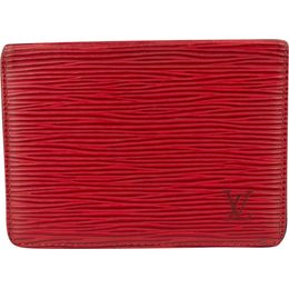 Louis Vuitton Portemonnaie - Louis Vuitton Rouge Epi Leather Cardholder - Gr. unisize - in Rot - f&uuml;r Damen