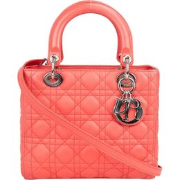 Christian Dior Crossbody Bags - Christian Dior Quilted Leather Lady Dior Handbag - Gr. unisize - in Rot - f&uuml;r Damen
