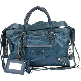 Balenciaga Crossbody Bags - Balenciaga Blue Leather Classic City Handbag - Gr. unisize - in Blau - f&uuml;r Damen
