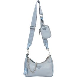 Prada Crossbody Bags - Prada Blue Nylon Triangle Re-Editon Crossbody Bag - Gr. unisize - in Blau - f&uuml;r Damen