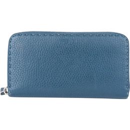 Fendi Portemonnaie - Fendi Classic Blue Leather Wallet - Gr. unisize - in Blau - f&uuml;r Damen