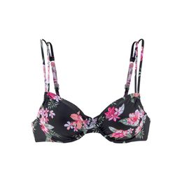 Lascana Bikinitop Damen Gr&ouml;&szlig;e 75 oliv / pink / pastellpink / schwarz