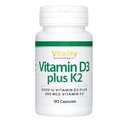Vitamin D3 5000 I.e. Plus K2 200Mcg 90 ST