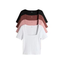 The Set T-Shirt Damen Gr&ouml;&szlig;e XS beere / rosa / schwarz / wei&szlig;