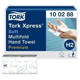 Tork 100288 Xpress Premium Papierhandt&uuml;cher Zellstoff Interfold 21,2 x 34 cm 2-lagig, wei&szlig; 1 Karton = 2310 T&uuml;cher