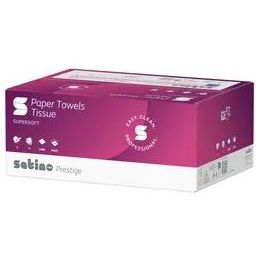 satino by Wepa Prestige Papierhandt&uuml;cher Tissue PT3, CZ-Falz, 23x32, 2-lagig, hochwei&szlig; 1 Karton = 2880 T&uuml;cher