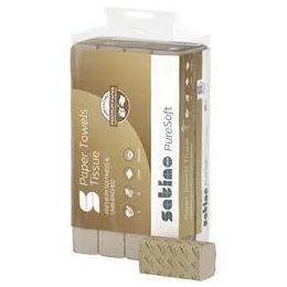 satino by Wepa PureSoft Handtuchpapier PT2, Recycling, Interfold Z-Falz, 20.6x24, 2-lagig, beige 1 Karton = 3750 Blatt