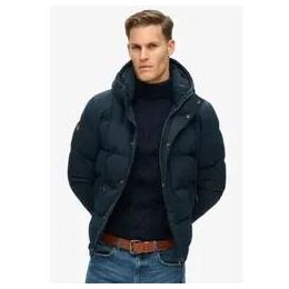 Superdry f&uuml;r Herren. M5011743A Everest marineblaue Steppjacke mit Kapuze (M), L&auml;ssig, Recyceltes Polyester, Nachhaltig