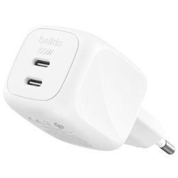 Belkin Ladeger&auml;t Dual USB-C 50W PD + PPS ,wei&szlig; WCH019kqWH