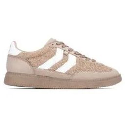 Xti f&uuml;r Damen. 14473402-BEIGE Turnschuhe 144734 braun (36), Stoff, Wohnung, Schn&uuml;rsenkel, L&auml;ssig