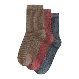 next Socken Damen Gr&ouml;&szlig;e 36/41 dunkelblau / kastanienbraun / hellrot