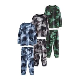 next Schlafanzug Jungen Gr&ouml;&szlig;e 116 blau / grau / dunkelgr&uuml;n / schwarz