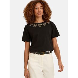 love & roses T-Shirt Damen Gr&ouml;&szlig;e S gold / schwarz