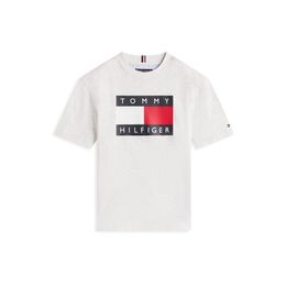 Tommy Hilfiger T-Shirt 'HERITAGE' Jungen Gr&ouml;&szlig;e 116 hellgrau / rot / schwarz / wei&szlig;