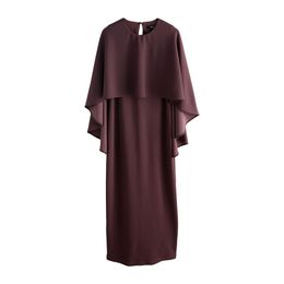 next Maxikleid mit Cape Regular Fit Damen Gr&ouml;&szlig;e 44 schoko Winterkleid