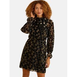 love & roses Kleid Damen Gr&ouml;&szlig;e 34 gold / schwarz Winterkleid