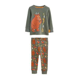 next Schlafanzug Jungen Gr&ouml;&szlig;e 116 braun / gelb / grau