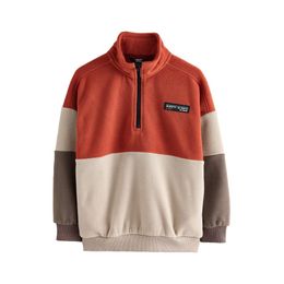 next Pullover Jungen Gr&ouml;&szlig;e 98 elfenbein / mokka / orange / schwarz