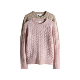 The Set Pullover M&auml;dchen Gr&ouml;&szlig;e 134 cappuccino / rosa