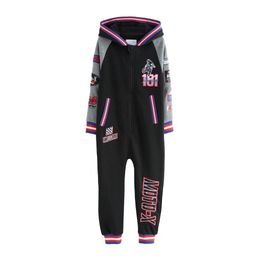 next Pyjama Jungen Gr&ouml;&szlig;e 152 grau / pink / schwarz