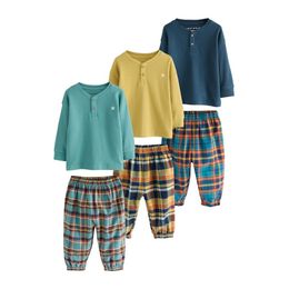 next Schlafanzug Jungen Gr&ouml;&szlig;e 80 navy / t&uuml;rkis / gelb