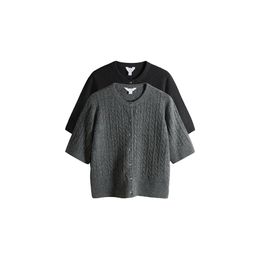 The Set Knit Cardigan female Grey, Black size M