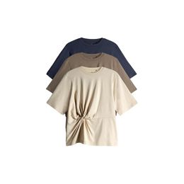 The Set T-Shirt Damen Gr&ouml;&szlig;e L sand / navy / braun
