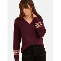 love & roses Pullover Damen Gr&ouml;&szlig;e M beige / braun / pflaume / pink